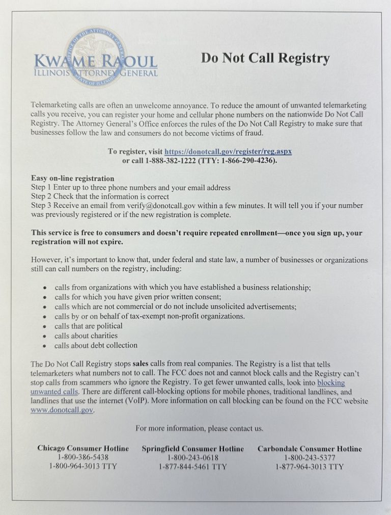 Do Not Call Registry | The Law Office of Dionna Reynolds